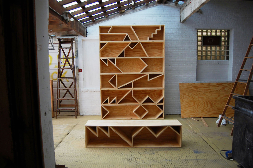 Stacked benches (after shelves) by Rolu – Harsh Forms